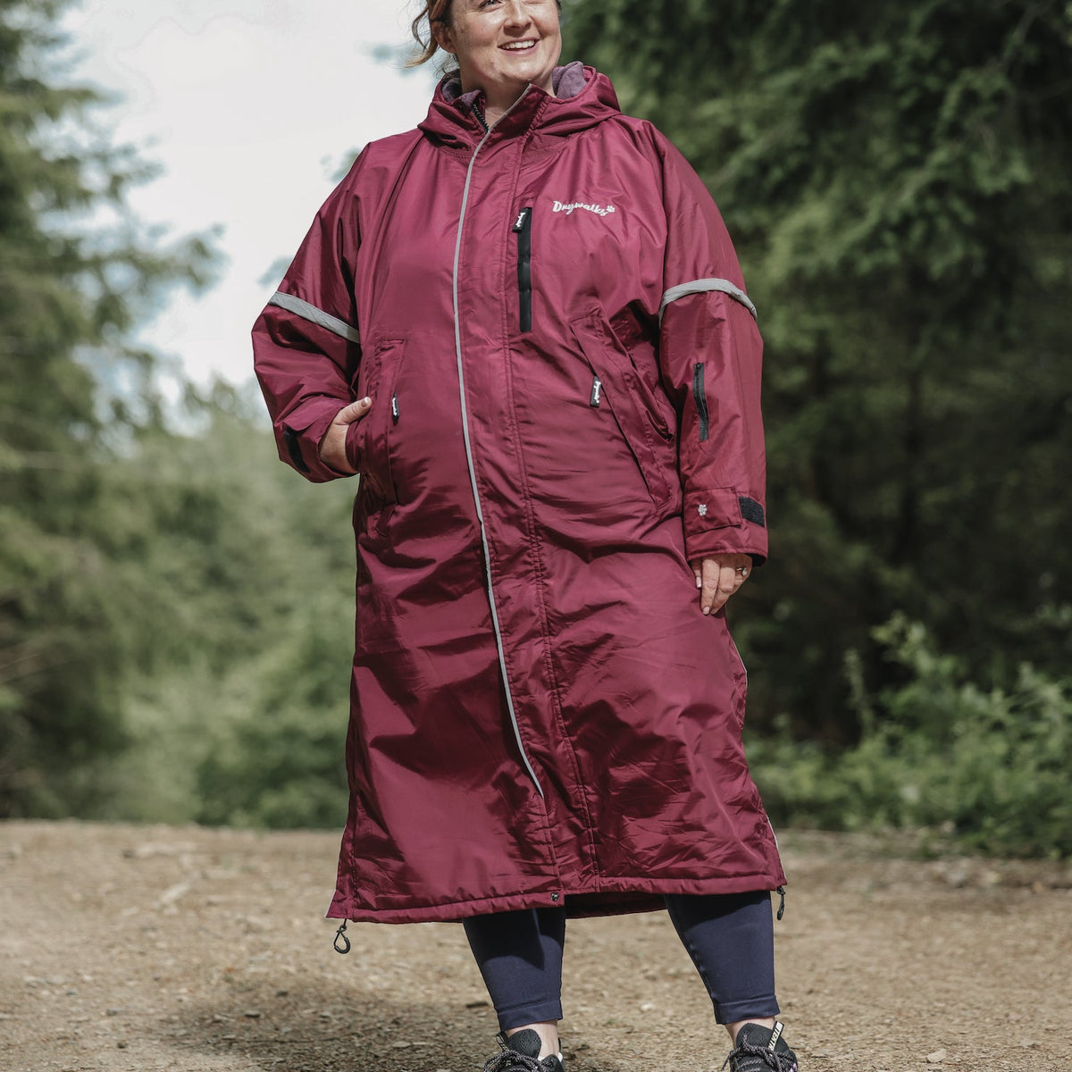 Drywalks | Lightweight All Weather Waterproof Dog Walking Jacket |Plum